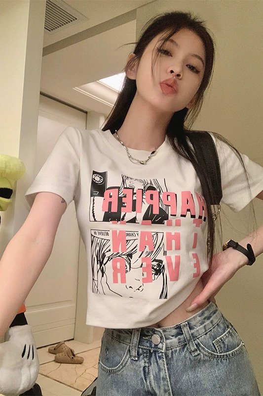 PF254#92棉/8氨纶40支210g纯棉 修身短款T恤女短袖_T恤_女装批发-夏款_女装批发|台灣服飾批發|马来西亚服饰批发|台灣女裝批發|日韓服飾批发|台灣男裝批發|中国女装批发|新加坡 ...